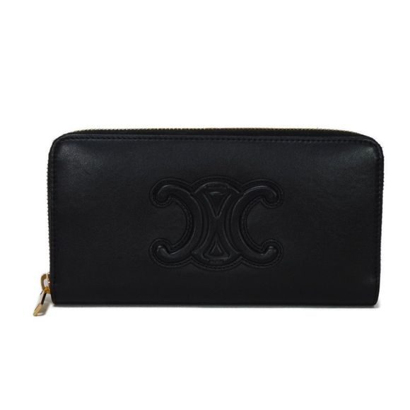 Celine | Accessories | Celine Long Wallet Large Zip Smooth Calf Round ...